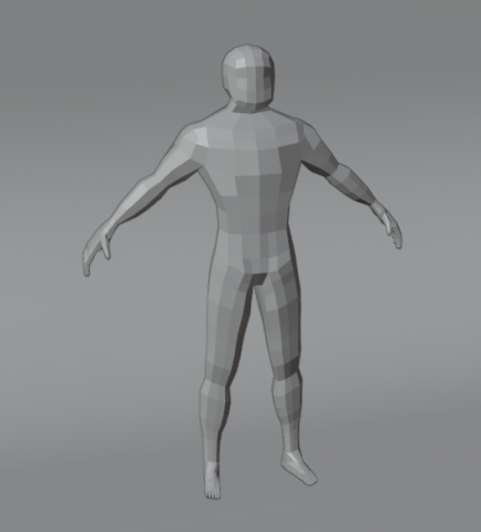 Human Low Poly Model 3D Model in Man 3DExport