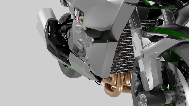 Kawasaki Ninja H2R 3D Model in Motorcycle 3DExport