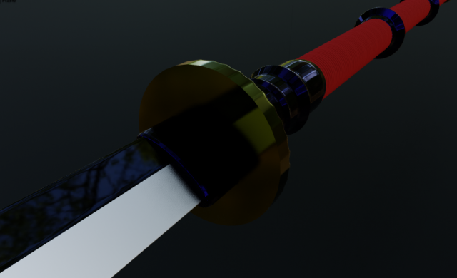Naginata 3D Model in Melee 3DExport