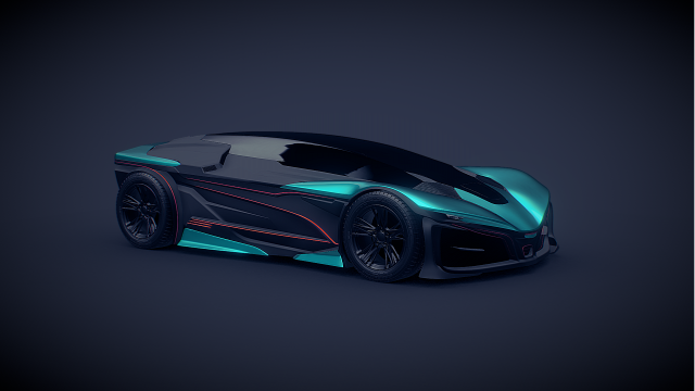 Concept Car 2 3D Model in Concept 3DExport