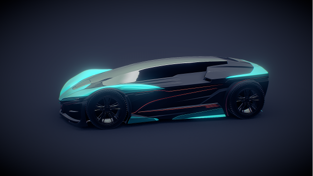 Concept Car 2 3D Model in Concept 3DExport