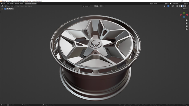 HSR wheel 3D Model in Parts of auto 3DExport