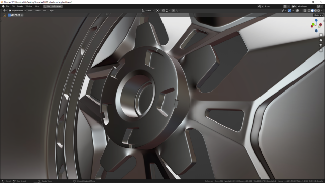 HSR wheel 3D Model in Parts of auto 3DExport