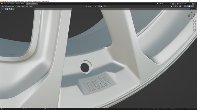 TechArt Formula VI Race Center Lock Forged 3D Model in Parts of auto ...