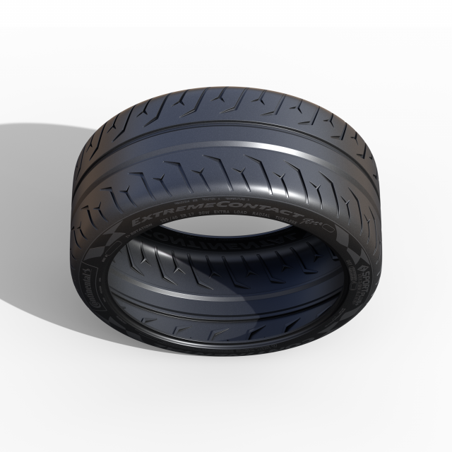 Continental ExtremeContact Force 3D Model in Parts of auto 3DExport