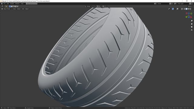 Continental ExtremeContact Force 3D Model in Parts of auto 3DExport