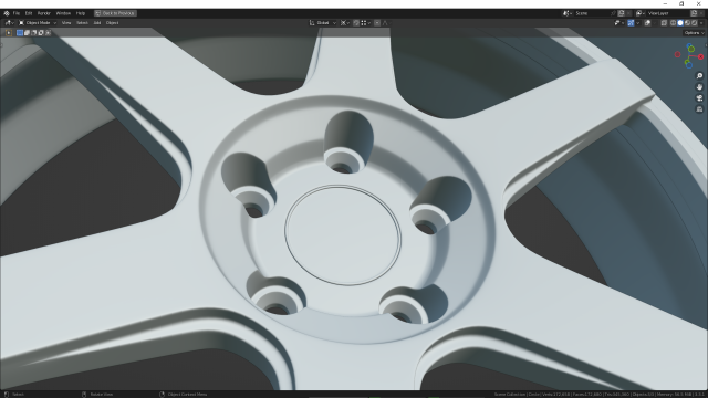 Custom Wheel N2 3D Model in Parts of auto 3DExport