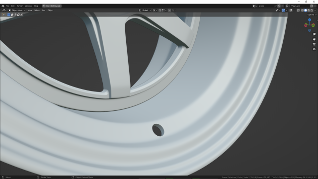 Custom Wheel N2 3D Model in Parts of auto 3DExport
