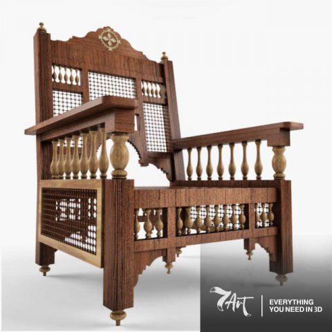 Arabic Props collection 3D Model in Living Room 3DExport