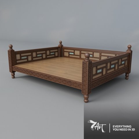 Arabic Props collection 3D Model in Living Room 3DExport