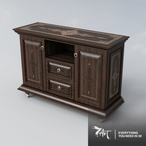 Arabic Props collection 3D Model in Living Room 3DExport