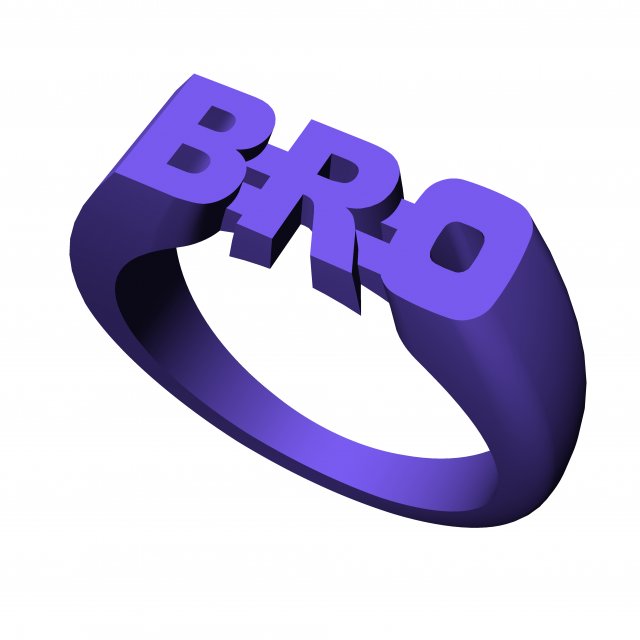 BRO rings collection 3D Print Model in Rings 3DExport
