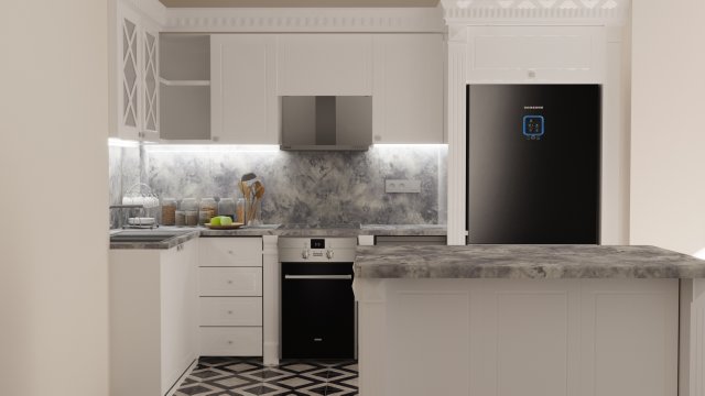 Kitchen 3D Model in Kitchen 3DExport