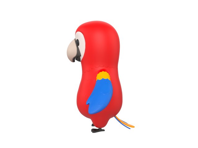 Character066 Parrot 3D Model in Cartoon 3DExport