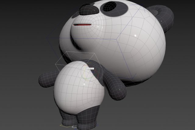 Character129 Rigged Panda 3D Model in Cartoon 3DExport