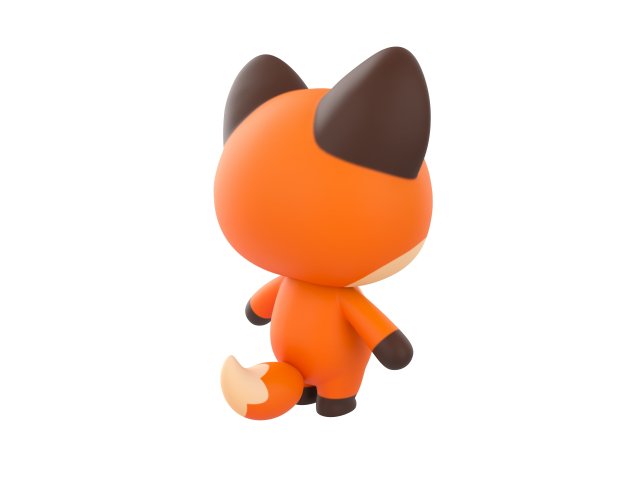 Character131 Rigged Fox 3D Model in Cartoon 3DExport