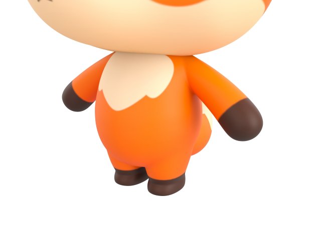 Character131 Rigged Fox 3D Model in Cartoon 3DExport