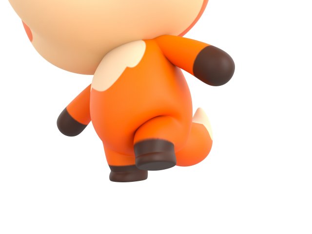 Character131 Rigged Fox 3D Model in Cartoon 3DExport