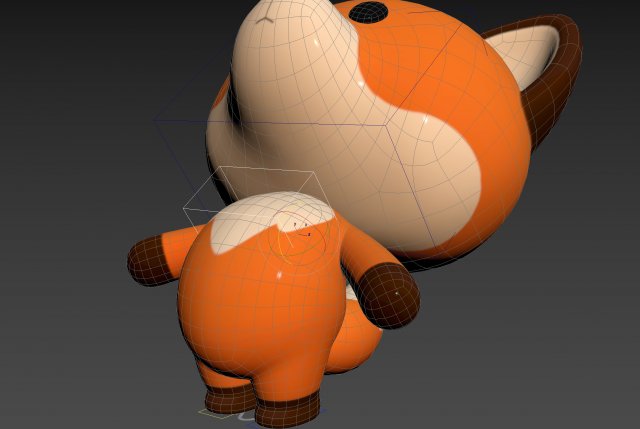 Character131 Rigged Fox 3D Model in Cartoon 3DExport
