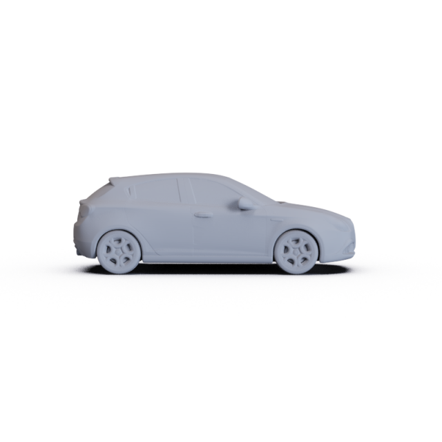 Alfa-Romeo Mito Quadrifoglio Verde 2014 PRE-SUPPORTED 3D Model in Cart 3DExport
