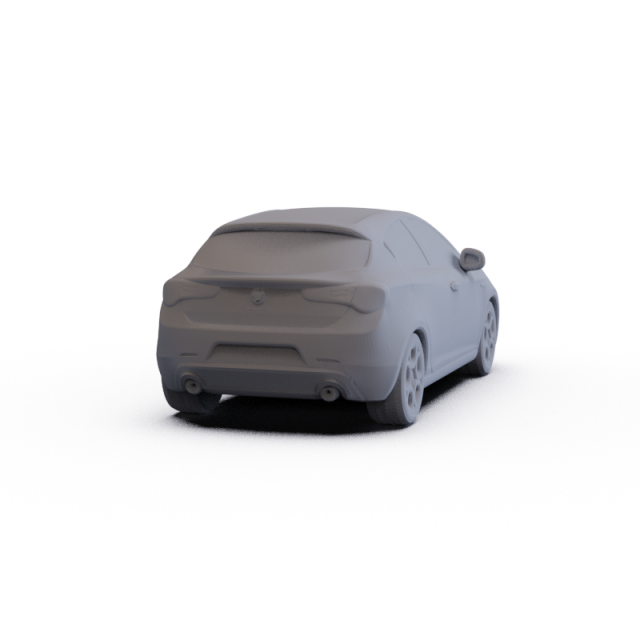Alfa-Romeo Mito Quadrifoglio Verde 2014 PRE-SUPPORTED 3D Model in Cart 3DExport