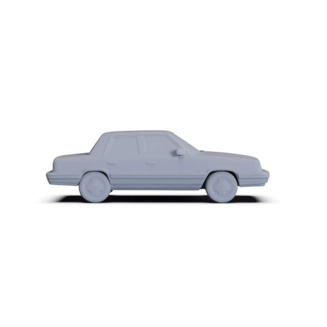 Dodge Aries K Sedan 1988 PRE-SUPPORTED Modelo 3D in Carro 3DExport