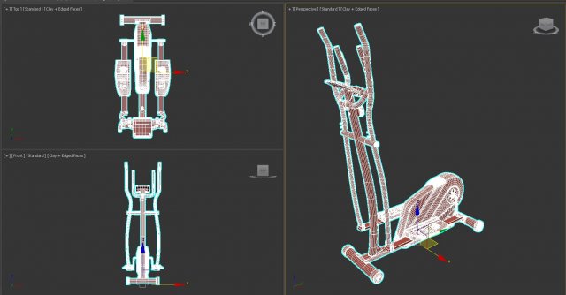 Elliptical Trainer 3D Model in Entertainment Center 3DExport