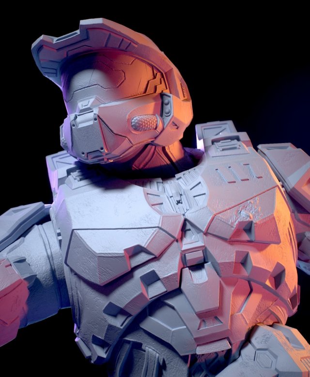 Halo Master Chief 3D Model in Man 3DExport