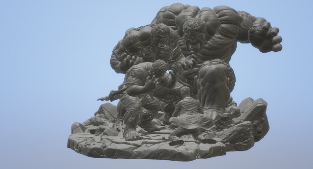 Marvel - Diorama - Hulks Transformation Modelo de impresión 3D in ...