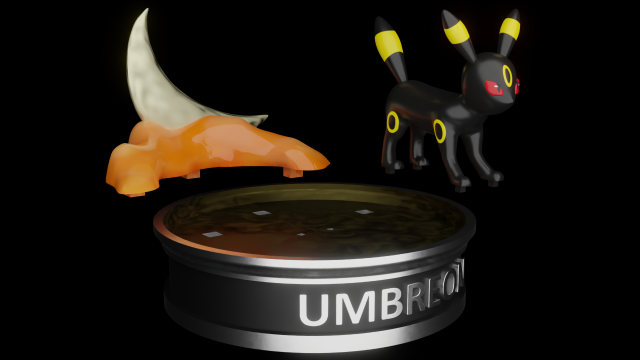 Pokemon Umbreon 3D Print Model in Monsters & Creatures 3DExport
