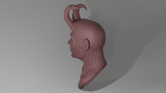 Tired devil bust 3D Print Model in Sculpture 3DExport