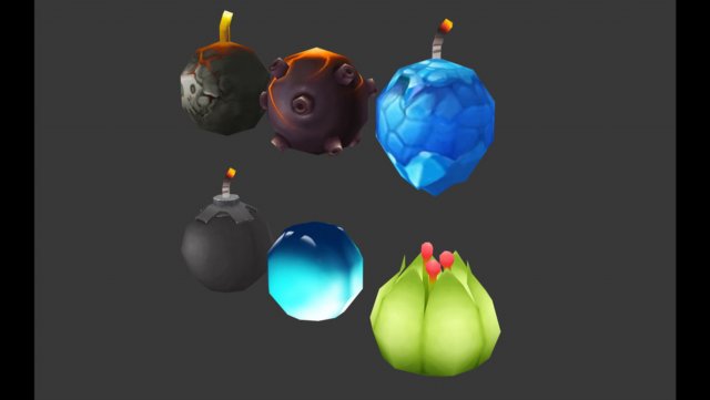 Pipe Bomb 1 Hand-Painted Game Assets Low-poly 3D Model in Armor 3DExport