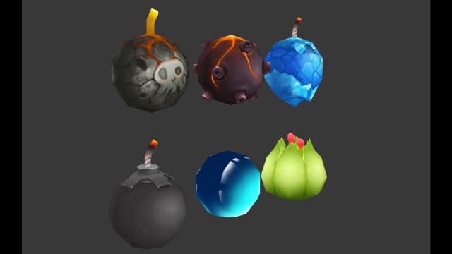 Pipe Bomb 1 Hand-Painted Game Assets Low-poly 3D Model in Armor 3DExport
