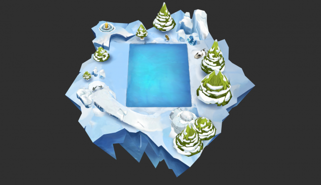 Ice Map Hand-Painted Game Assets 3D Model in Game Assets 3DExport