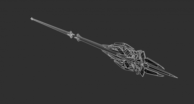 Blue Staff Highpoly Model 3D Model in Armor 3DExport