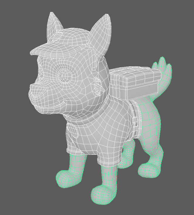 Paw Patrol Rocky Rig Animation Modelo 3D in Cartoon 3DExport