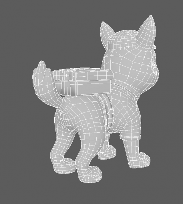 Paw Patrol Rocky Rig Animation Modelo 3D in Cartoon 3DExport