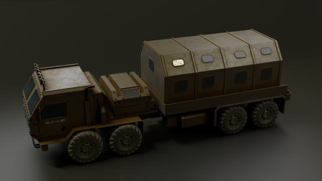 Military Truck A3 - Low Poly Game Asset PBR Low-poly 3D Model in Van ...