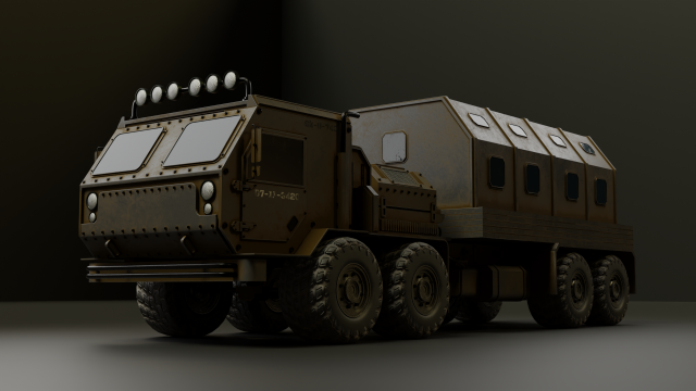 Military Truck A3 - Low Poly Game Asset PBR Low-poly 3D Model in Van ...