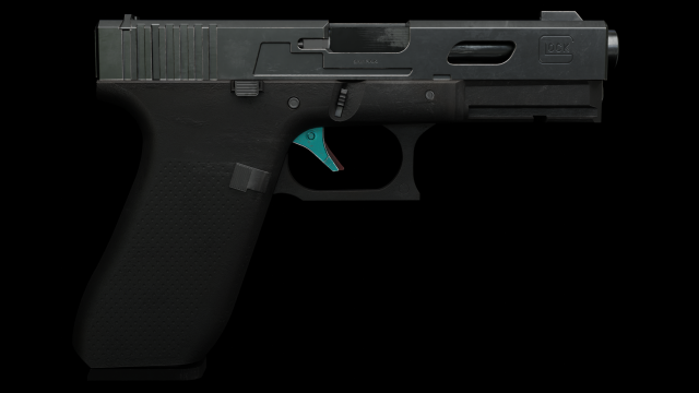 Glock Gameasset Low Poly 3D Model in Pistol 3DExport