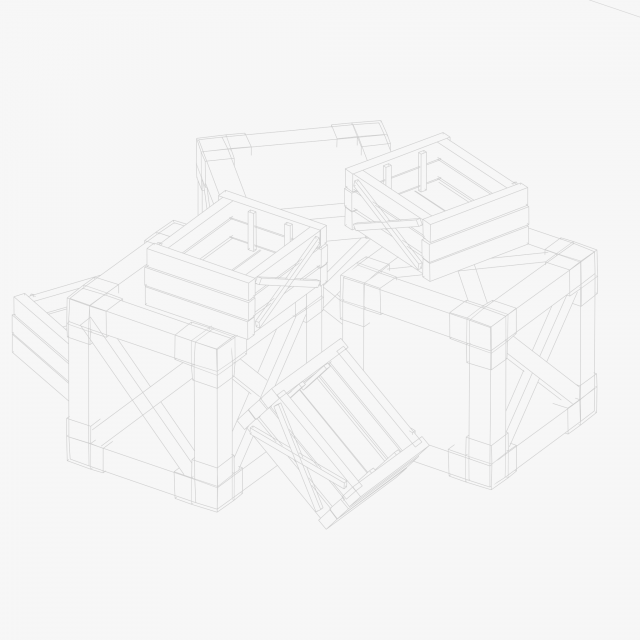 Stylized Wooden Boxes 3D Model in Other 3DExport