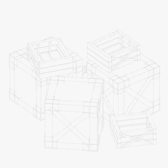 Stylized Wooden Boxes 3D Model in Other 3DExport