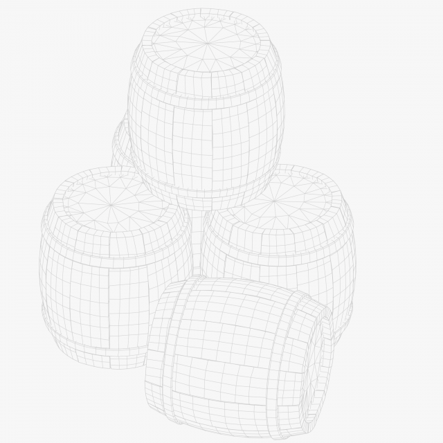 Wooden Barrel 3D Model in Other 3DExport