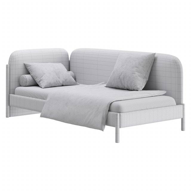 Casey 90 bed 3D Model in Bedroom 3DExport