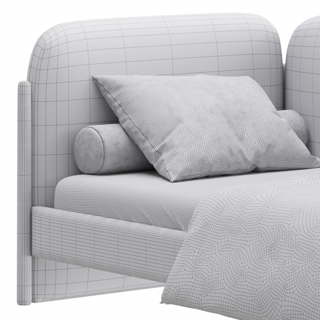 Casey 90 bed 3D Model in Bedroom 3DExport