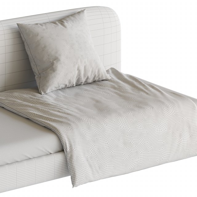 Casey 90 bed 3D Model in Bedroom 3DExport