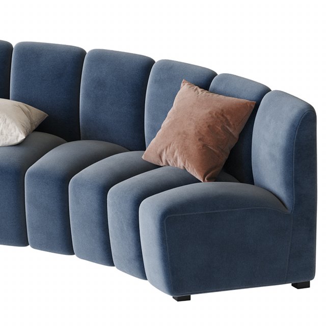 Lando modular curved seat Modelo 3D in Sofá 3DExport