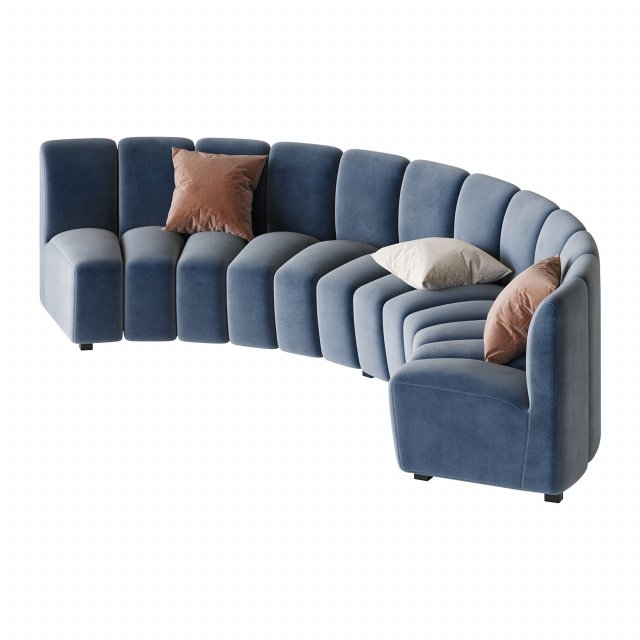 Lando modular curved seat Modelo 3D in Sofá 3DExport