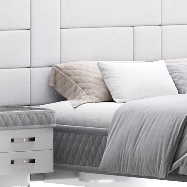 Bed diamond 3D Model in Bedroom 3DExport