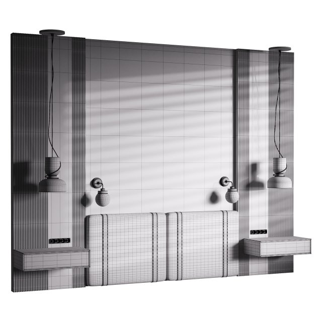 Decorative Wall 28 3D Model in Bedroom 3DExport